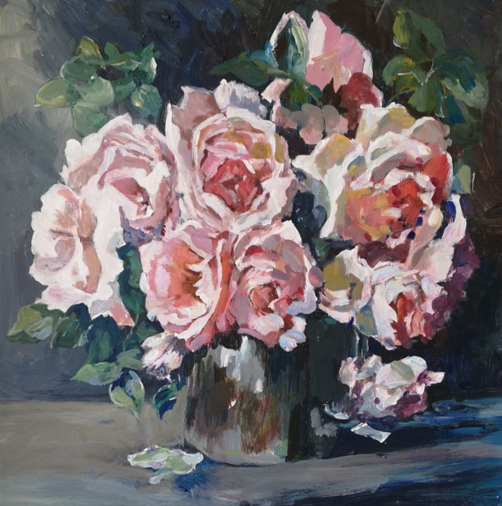 Pink Rose Bouquet - Hui Tong - Paintings & Prints, Flowers, Plants ...