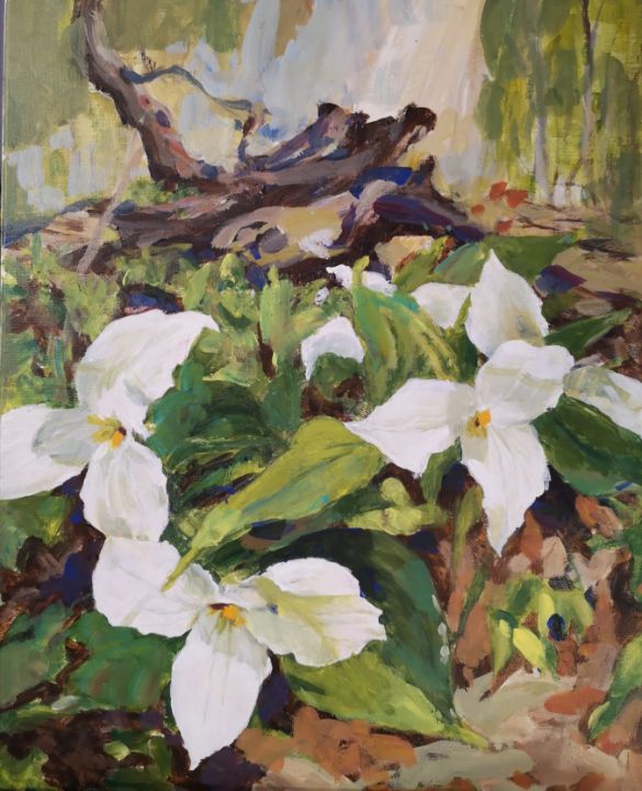 Trillium - Hui Tong - Paintings & Prints, Flowers, Plants, & Trees ...
