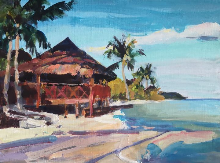 At the beach - Hui Tong - Paintings & Prints, Landscapes & Nature ...