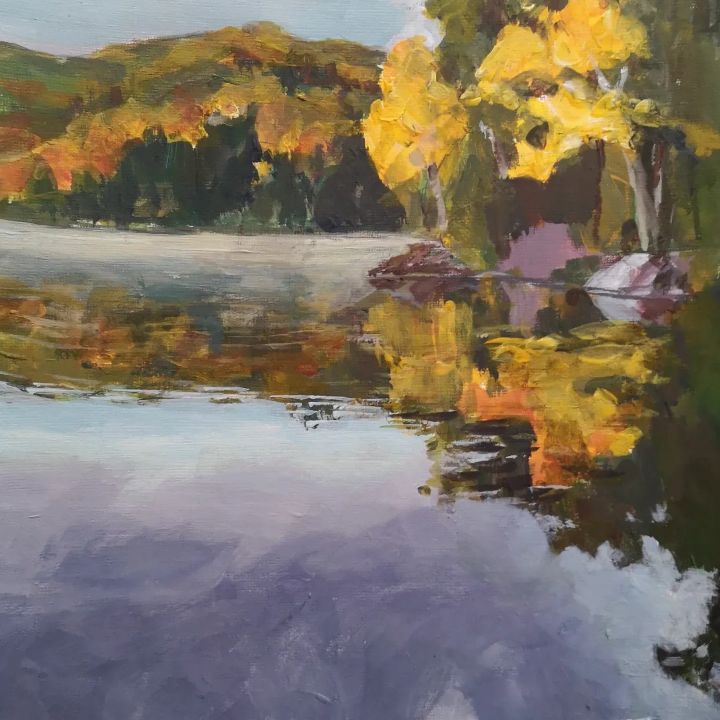 Lac Morency - Hui Tong - Paintings & Prints, Landscapes & Nature, Lakes ...