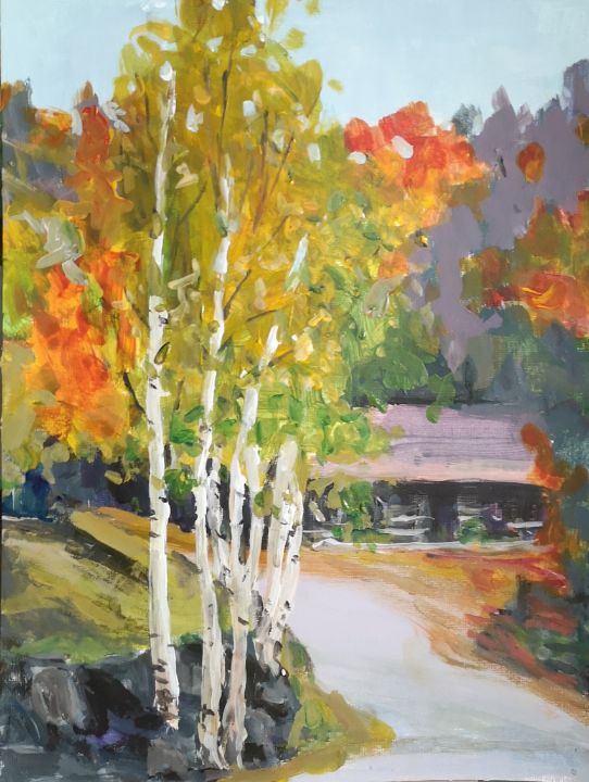 Morning in the Fall - Hui Tong - Paintings & Prints, Landscapes ...