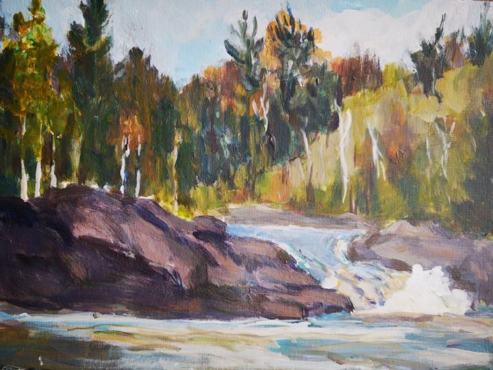 Doncaster River Scene -1 - Hui Tong - Paintings & Prints, Landscapes ...