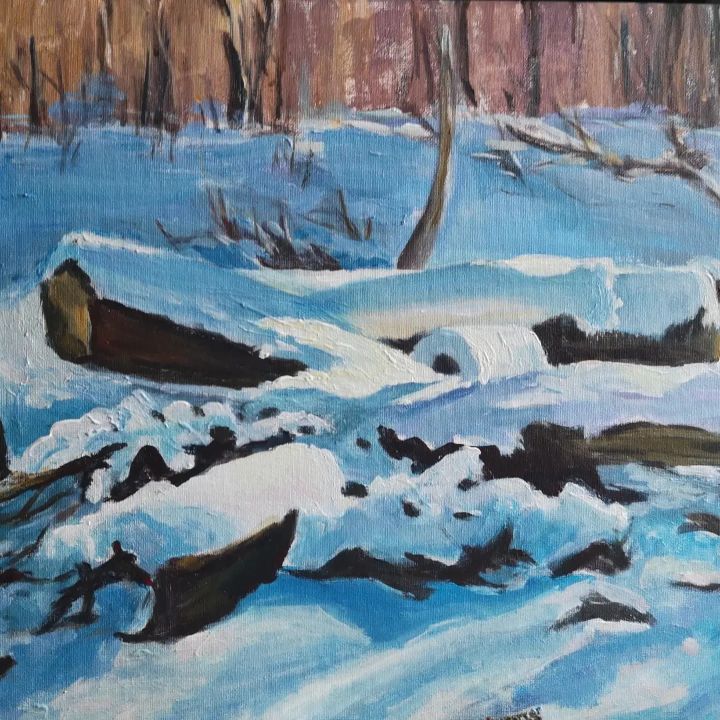 Snow in the woods - Hui Tong - Paintings & Prints, Landscapes & Nature ...