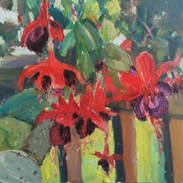 Purple Fushia - Hui Tong - Paintings & Prints, Flowers, Plants, & Trees ...