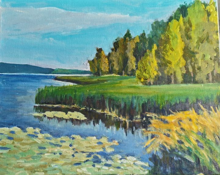 Island Lake -2 - Hui Tong - Paintings & Prints, Landscapes & Nature ...