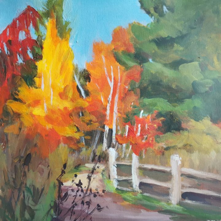 Fall in the park - Hui Tong - Paintings & Prints, Landscapes & Nature ...