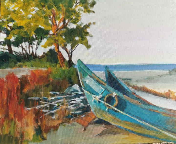 waiting for the high tide - Hui Tong - Paintings & Prints, Landscapes ...