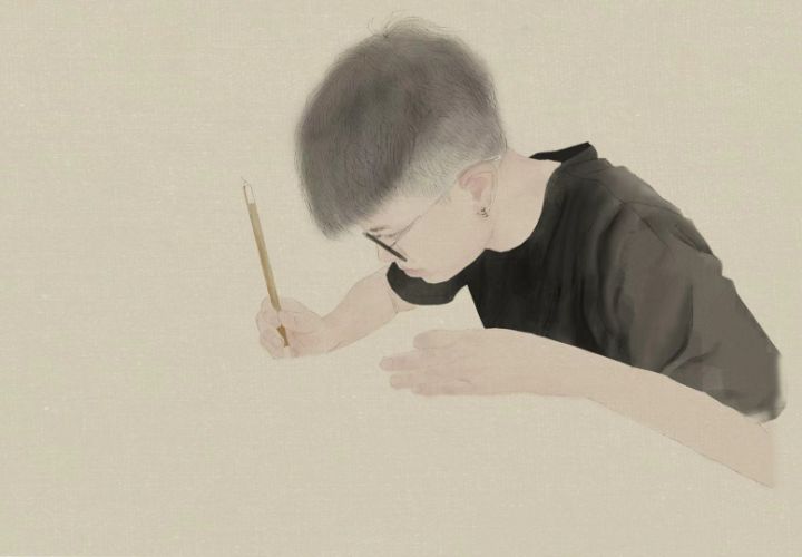 Self portrait - Yan Liang - Paintings & Prints, People & Figures, Other ...