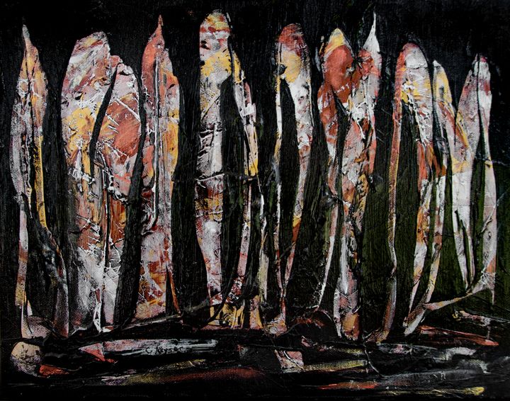 Black Abstract (Small) - Caren Keyser - Paintings & Prints, Abstract ...