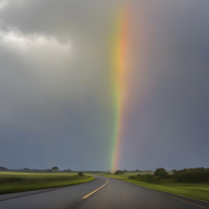 Rainbow's Radiant Road - Kasisi6 Art - Digital Art & AI, Landscapes ...