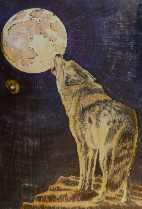 Howl II - Robert Filbey - Paintings & Prints, Animals, Birds, & Fish ...