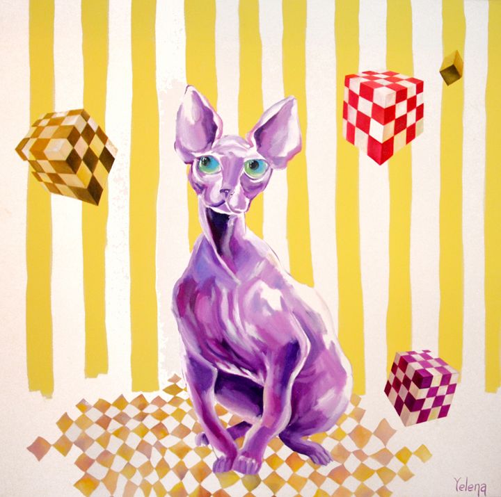 Newcomer - Yelena Dyumin - Paintings & Prints, Animals, Birds, & Fish ...