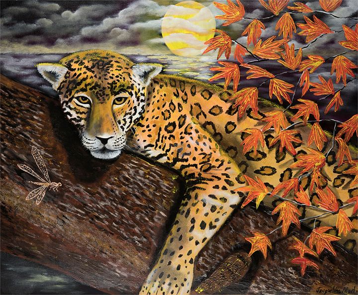 Autumn Jaguar - Jacqueline Martin Art - Paintings & Prints, Animals ...