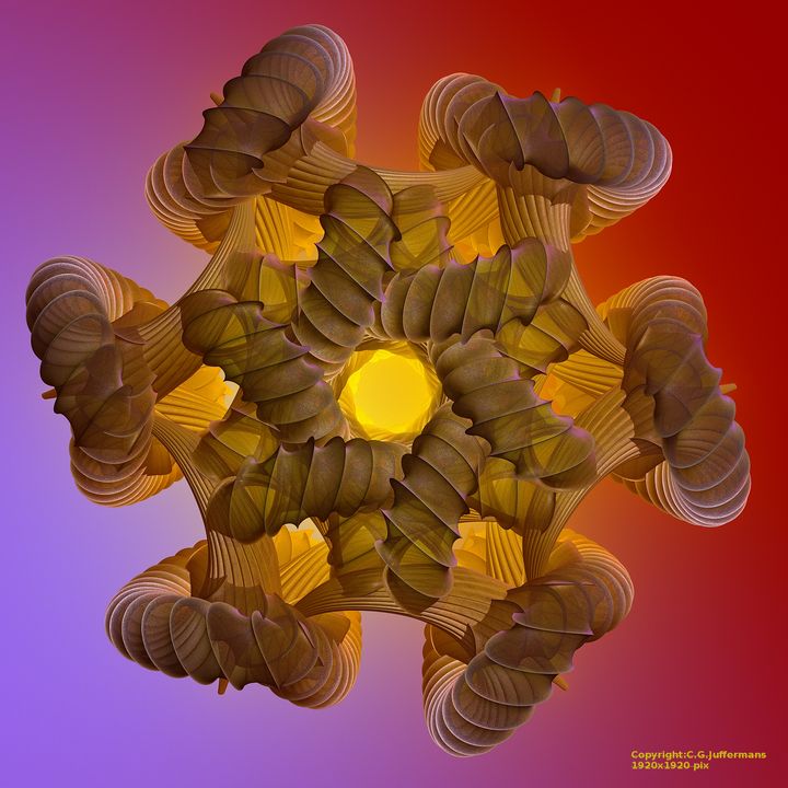 Fishing nets at dawn - Fractal art - Paintings & Prints, Abstract ...