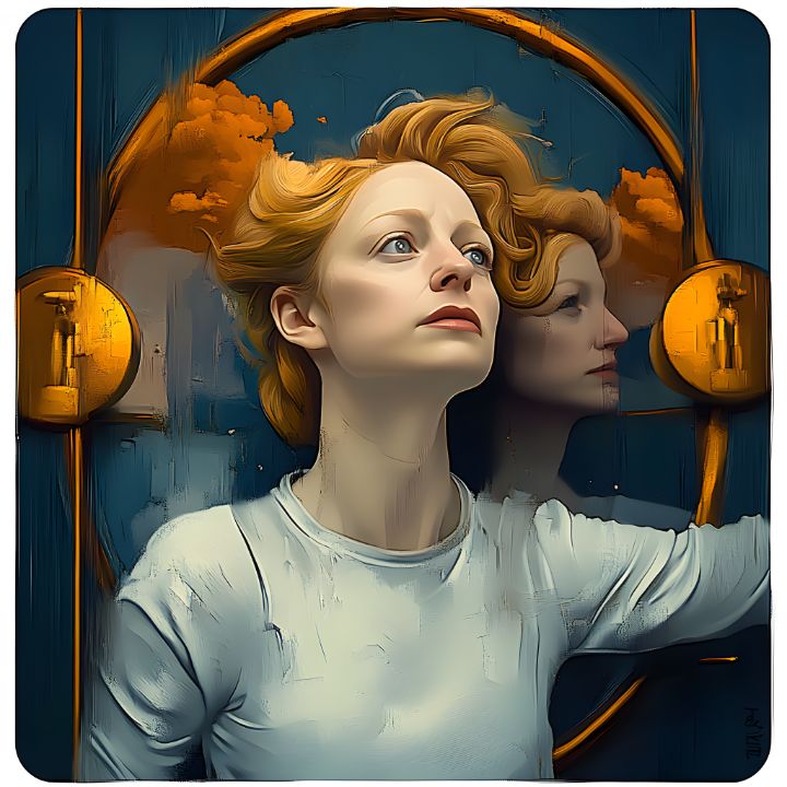 Reflections in Time - Vythryd Arts - Digital Art & AI, People & Figures, Portraits, Female - ArtPal