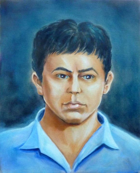 BLUE (Portrait of the Artist } - GORDONSTUDIOART - Paintings & Prints ...