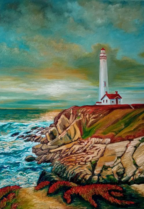 Pigeon Point Lighthouse - Ina - Paintings & Prints, Landscapes & Nature ...