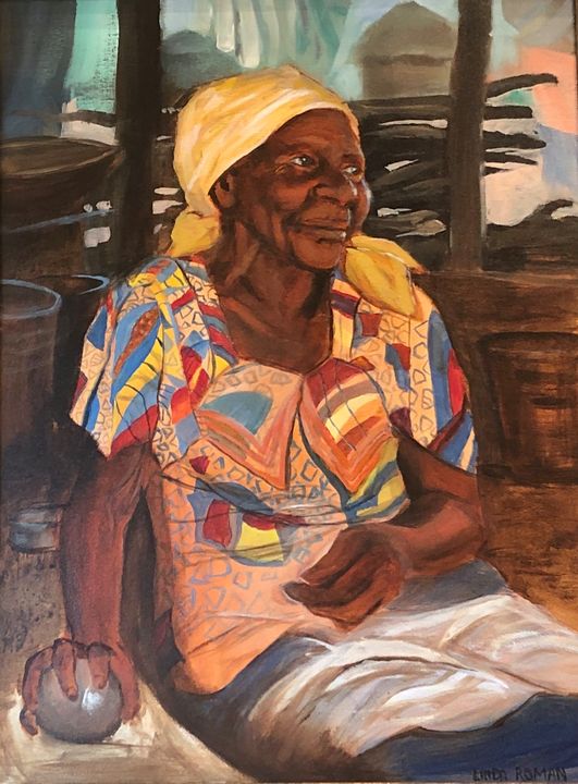 African Matriarch - Linda Roman Fine Art - Paintings & Prints, Ethnic ...