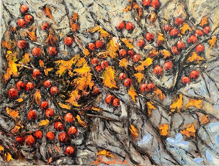 Flowering eglantine - Nadya RIGAILL - Paintings & Prints, Flowers ...