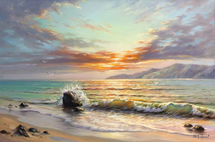 SHINING SKIES - YAROSLAV SOBOL - Paintings & Prints, Landscapes & Nature, Beach & Ocean, Other ...