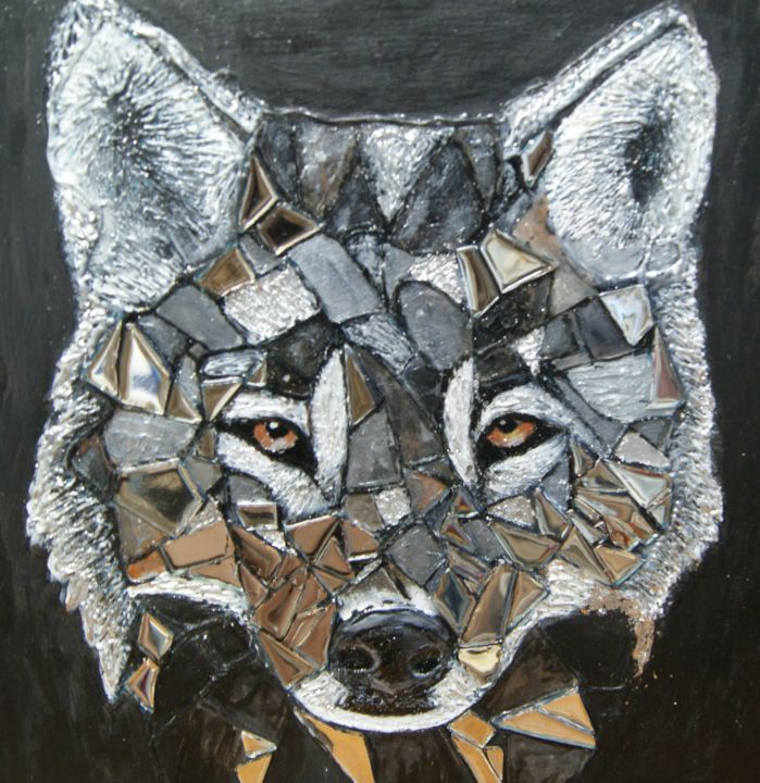 silver wolf - irisy splash - Paintings & Prints, Animals, Birds, & Fish ...