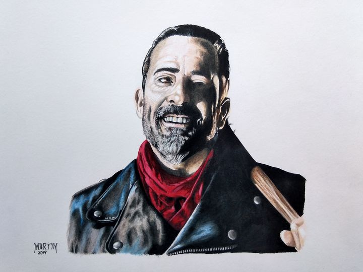 Negan Drawing Negan From The Walking Dead Pop Art Illustration