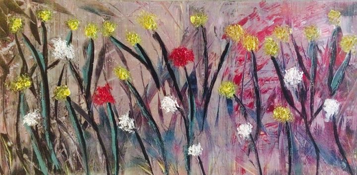 Floral - Long Art - Paintings & Prints, Abstract, Landscape - ArtPal