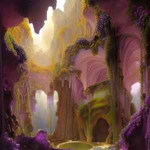 Fantasy Cave of Amethyst Geodes - Altered Urbane - Digital Art & AI ...