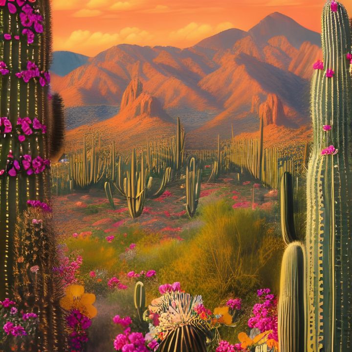Spring In the Desert - Altered Urbane - Digital Art & AI, Landscapes ...