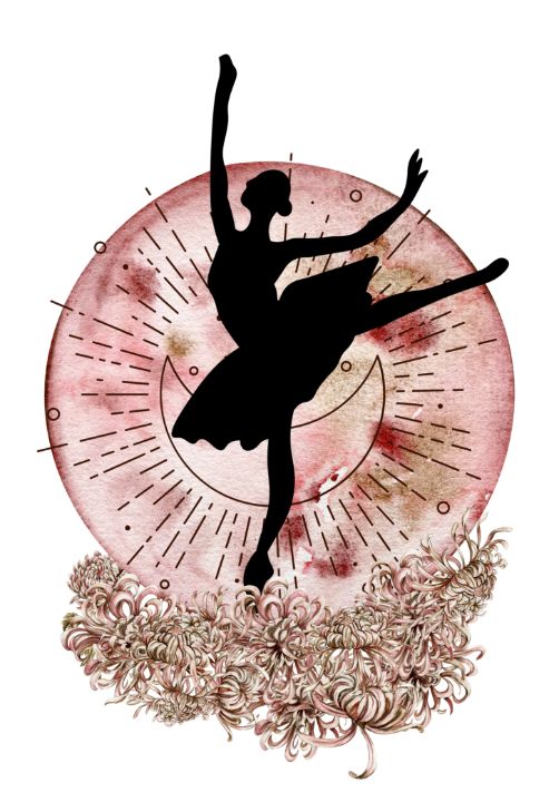 FASHION POSTER Ballerina with flower - ArtsByLeila - Paintings & Prints ...