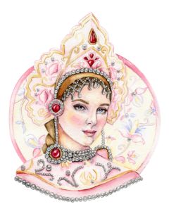 Girl in national Russian costume - ArtsByLeila - Drawings ...