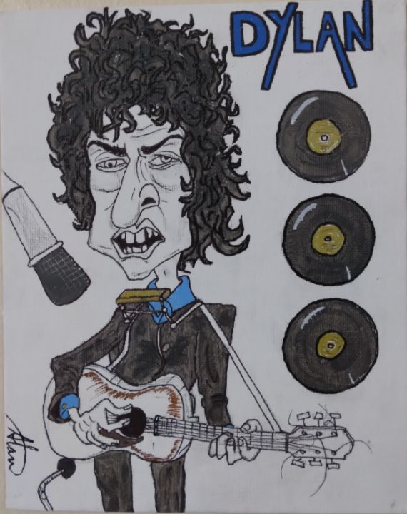Music icon-Bob Dylan - The experimental artist - Drawings ...