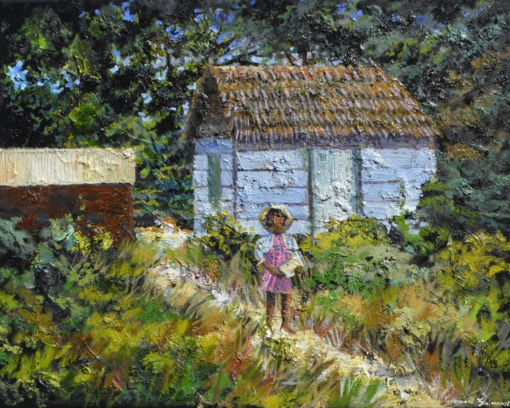 Carring a gift - Gordon Solomon Gallery - Paintings & Prints, People ...