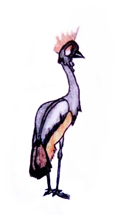 Pet crane - John Junior Art - Drawings & Illustration, Animals, Birds ...
