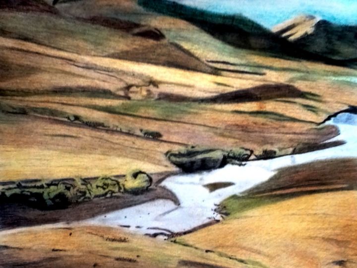 Valley - John Junior Art - Drawings & Illustration, Landscapes & Nature ...