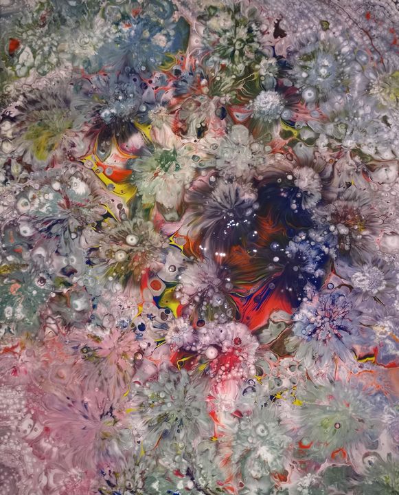 Primal Flower Bouquet - Introvert Expressions - Paintings & Prints ...