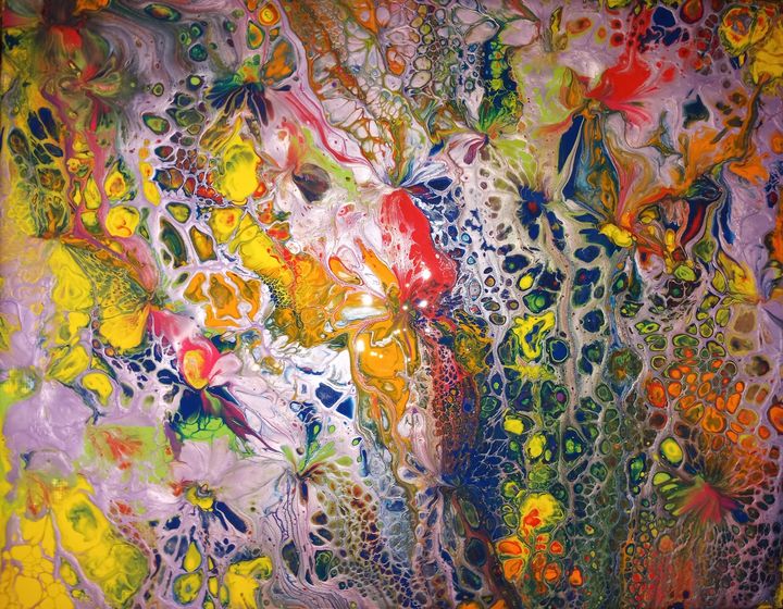 A Walk in the Garden - Introvert Expressions - Paintings & Prints ...