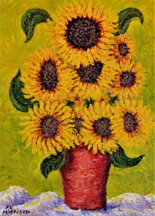 Red Sunflower Painting
