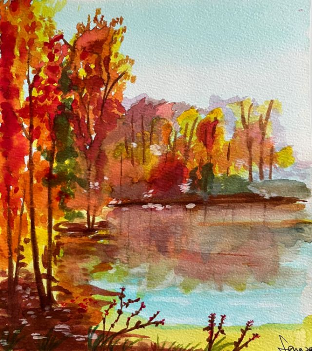 Fall Color - Butterfly Art - Paintings & Prints, Landscapes & Nature ...