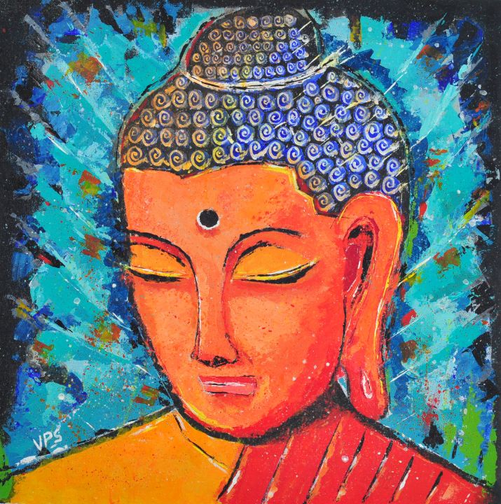 The Calm Buddha - vpsartist - Paintings & Prints, Religion, Philosophy ...