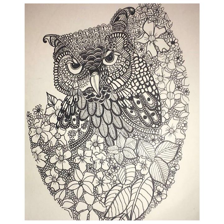 Autumn Owl - CYNCXTY - Drawings & Illustration, Animals, Birds, & Fish ...
