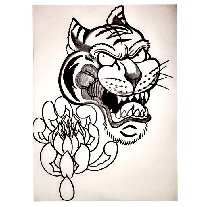 Neo Traditional Tiger - CYNCXTY - Drawings & Illustration, Animals ...