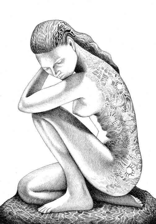 Marina - Nathan Perry Fine Art - Drawings & Illustration, People & Figures, Portraits, Female ...