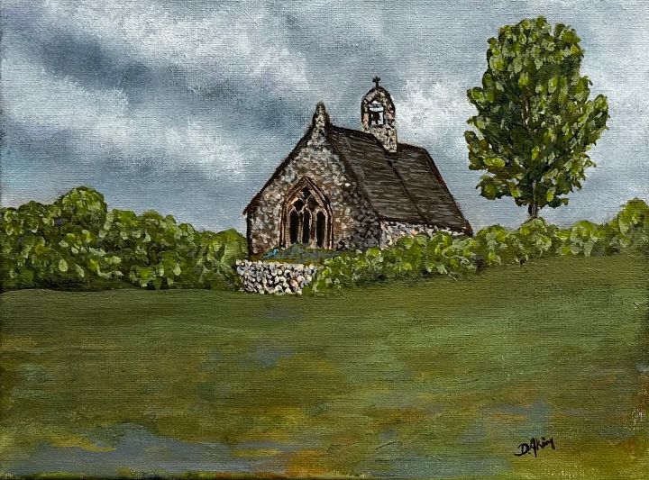 Country Chapel - Daniel Akin Art - Paintings & Prints, Buildings ...