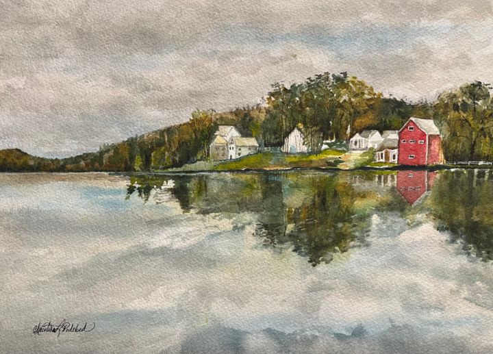 Sunset Lake, Vermont - The Crooked Path - Paintings & Prints ...