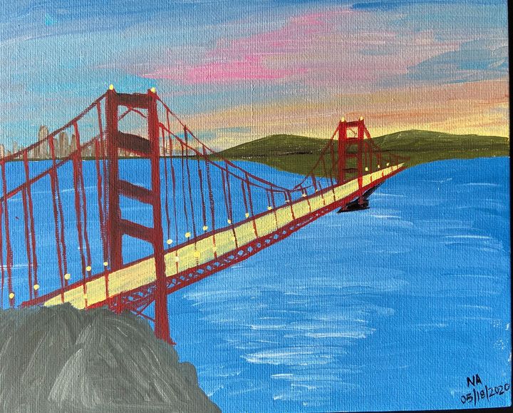 Golden Gate Bridge - NandiniArtsCo - Paintings & Prints, Places ...