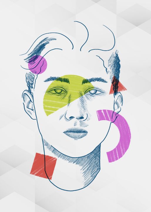 Geometric Face Shape - NIZAM - Digital Art & AI, Abstract, Geometric ...