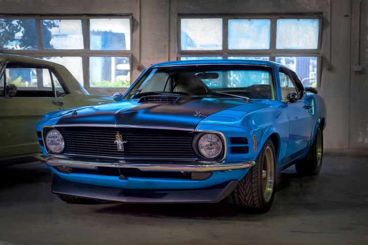 Blue 1970 Ford Mustang - Transchroma Photography - Photography ...