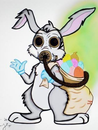 Easter Shutdown - Moatsart - Digital Art & AI, Animals, Birds, & Fish, Rabbits - ArtPal