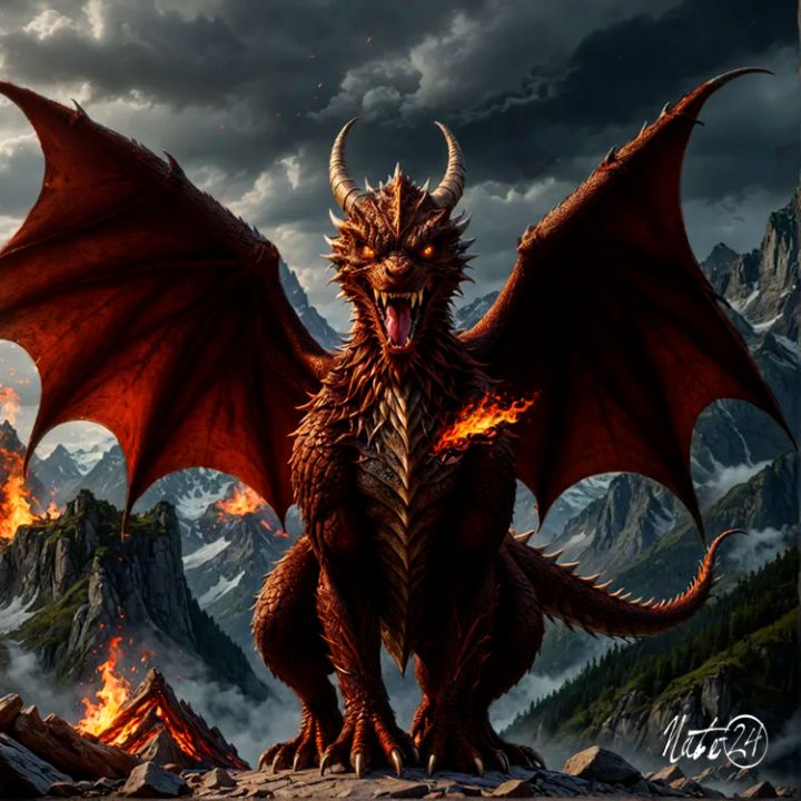 Ignis draco horribilis - Nate's Illustration and Art - Digital Art & AI ...